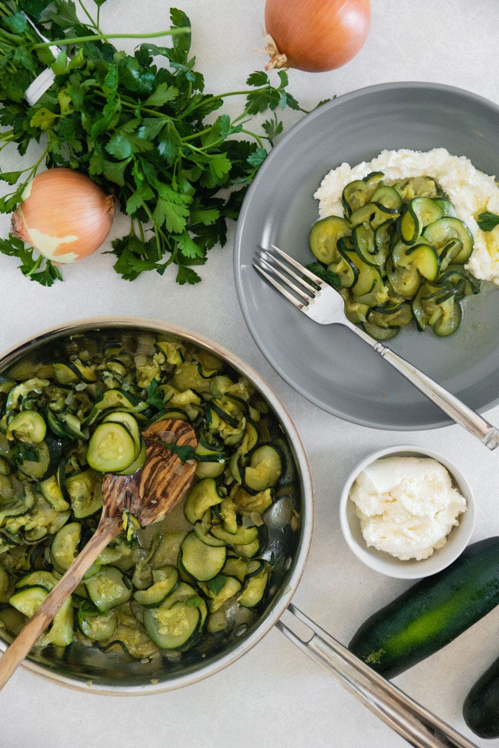 Sautéed Italian Zucchini and Onion - CucinaByElena