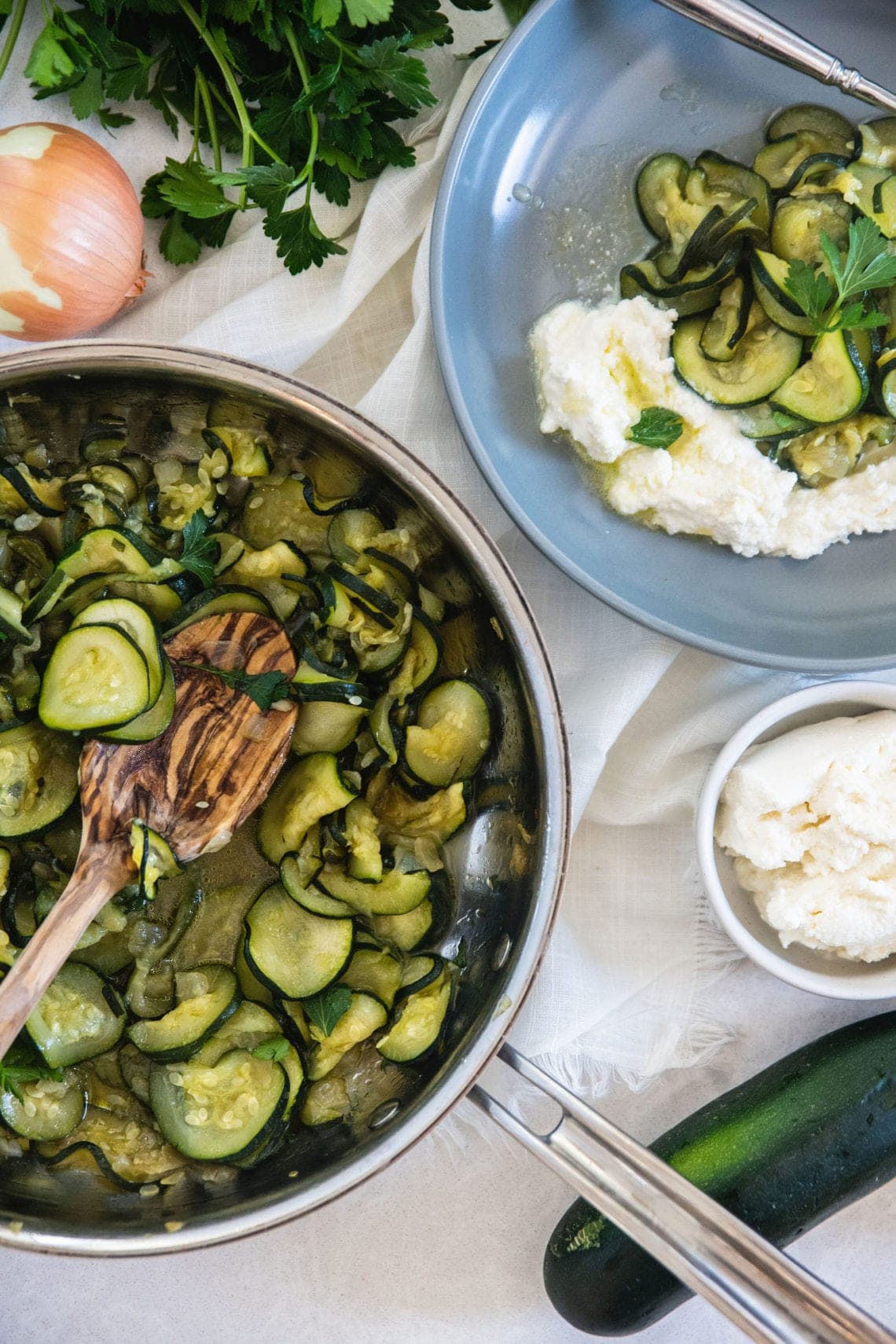 Sautéed Italian Zucchini and Onion - CucinaByElena