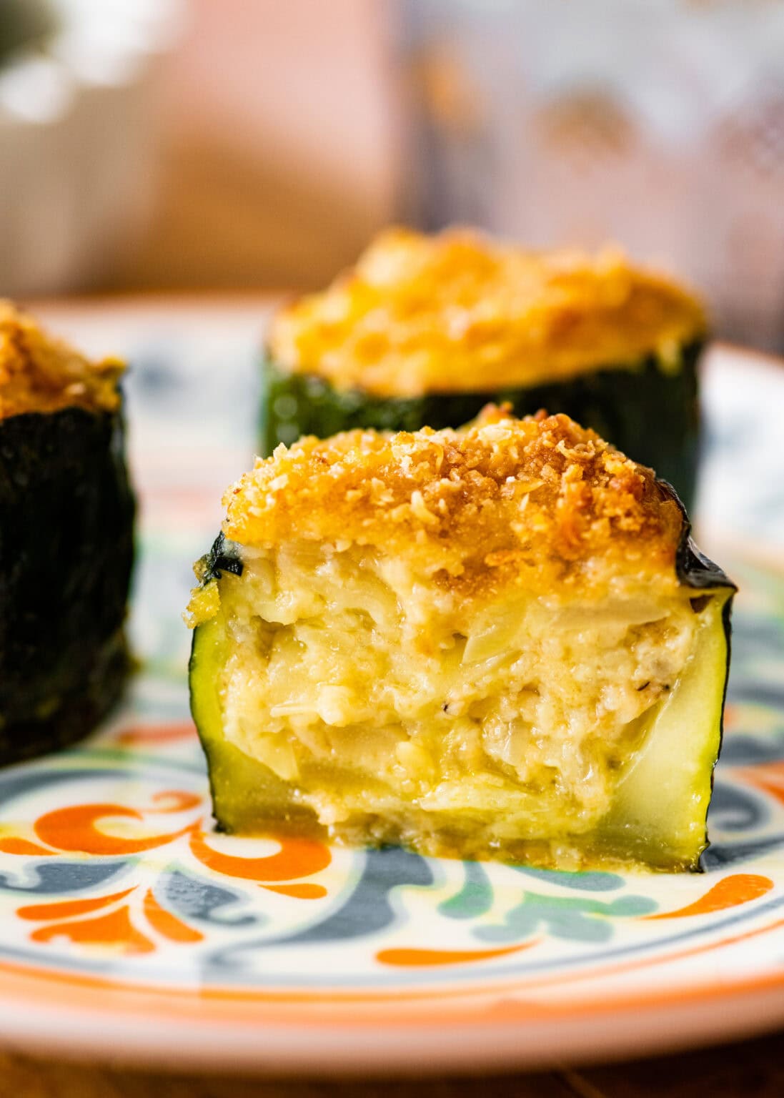 Italian Stuffed Zucchini (Vegetarian) - Cucina by Elena