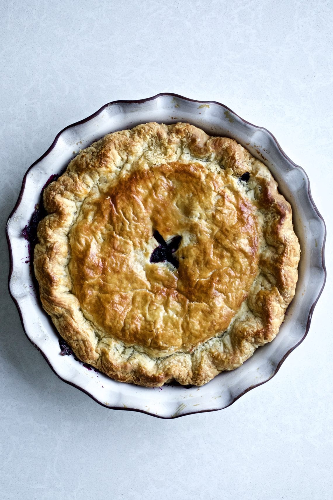 Best Bursting Blueberry Pie Flaky Crust - Cucina by Elena