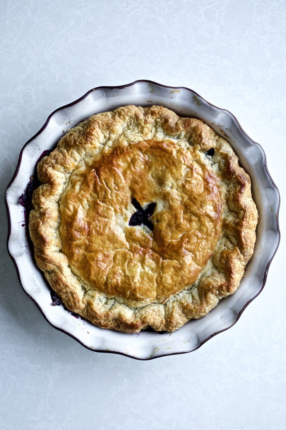 Best Bursting Blueberry Pie Flaky Crust - CucinaByElena