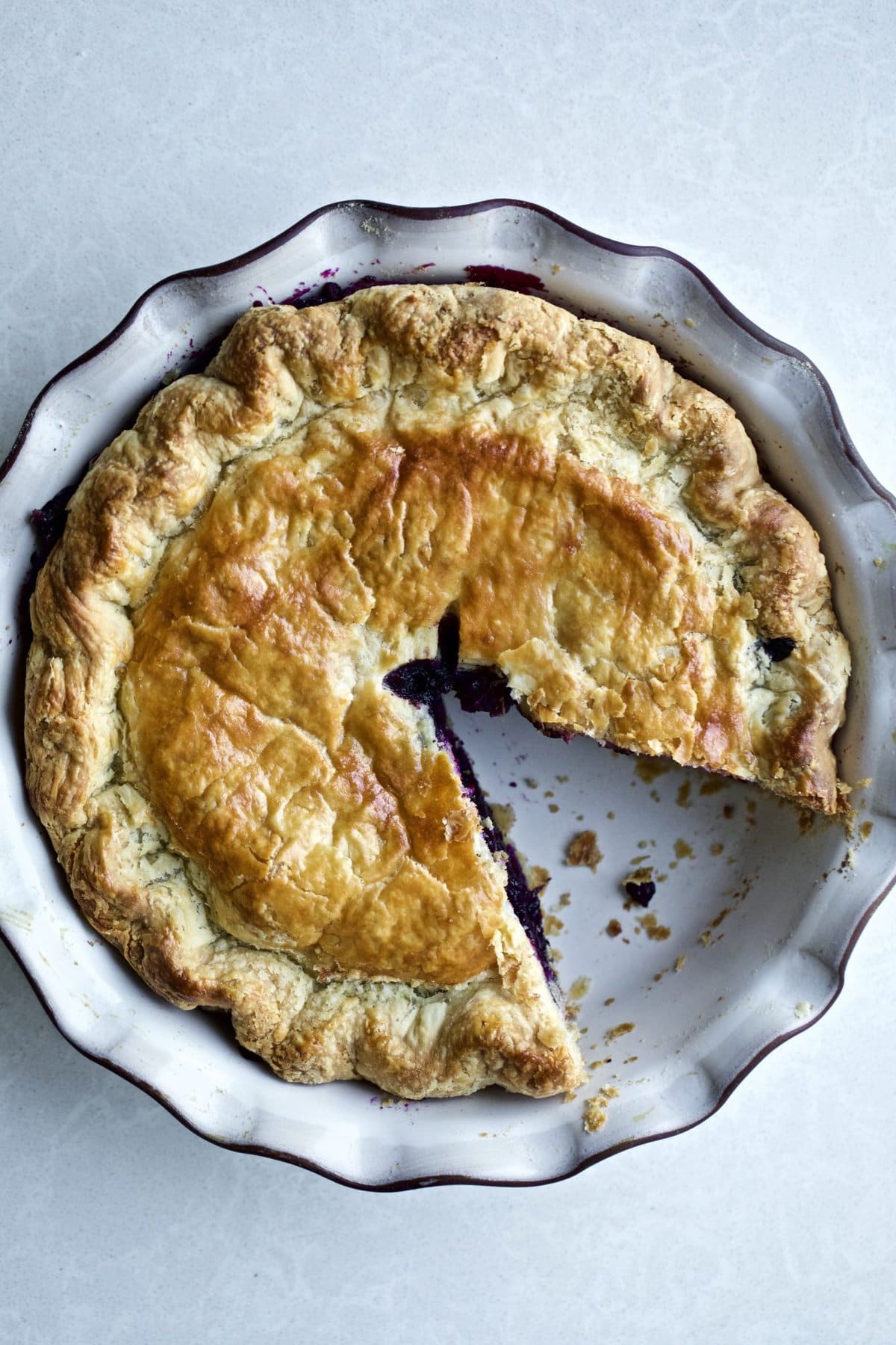 Best Bursting Blueberry Pie Flaky Crust - Cucina by Elena