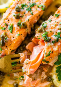 BEST Salmon Piccata (Lemon Butter Caper Sauce) - Cucina by Elena