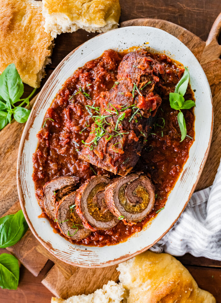 Italian Braciole Recipe (Stuffed Beef with Sauce) - CucinaByElena