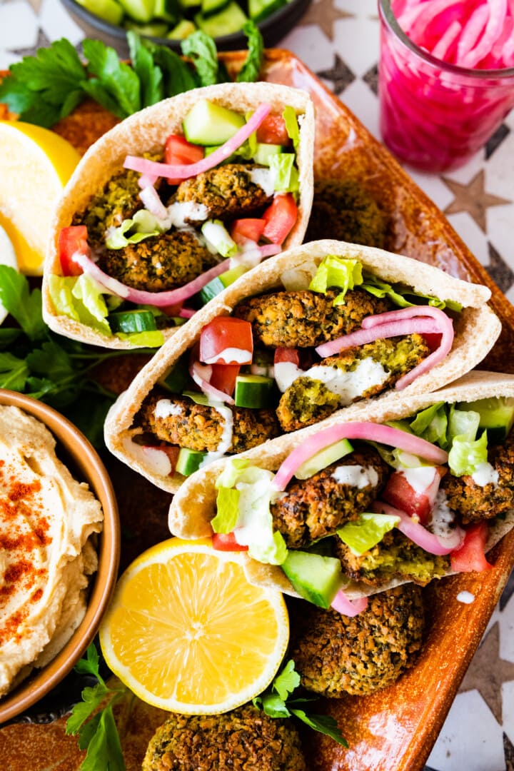 Falafel Pita With Tahini Sauce - CucinaByElena