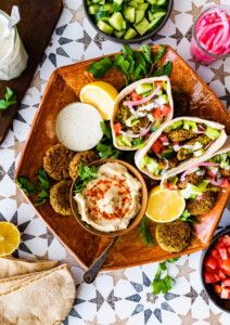Falafel Pita With Tahini Sauce - CucinaByElena