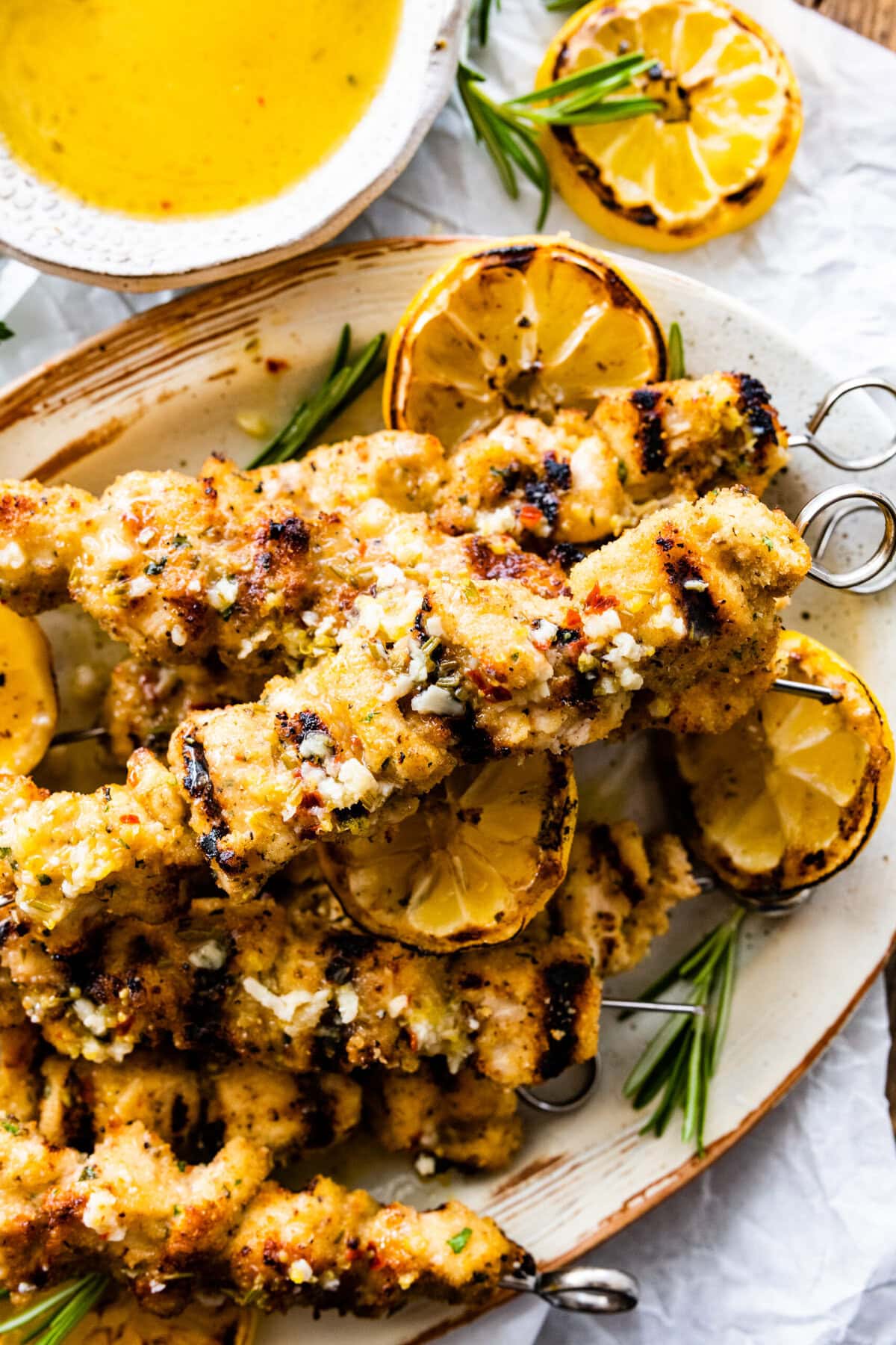 Chicken Spiedini with Lemon Garlic Butter Sauce - Cucina by Elena