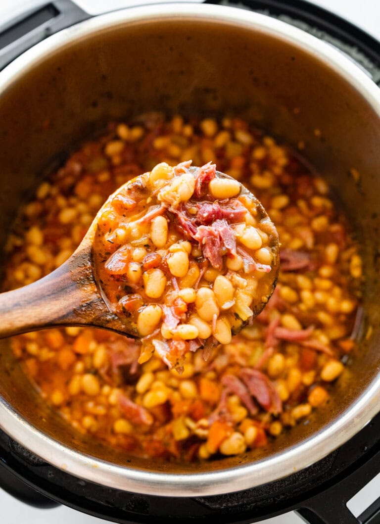 Instant Pot Navy Bean Soup with Ham Recipe - Cucina by Elena