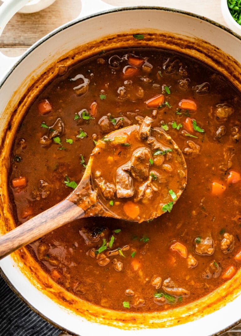 Traditional German Goulash Soup Recipe (Gulaschsuppe) - Cucina by Elena