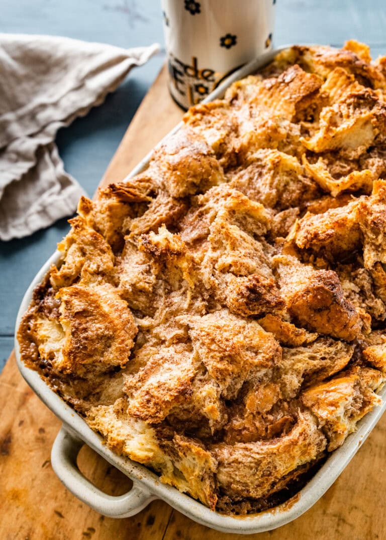 Bread Pudding with Vanilla Sauce - Cucina by Elena