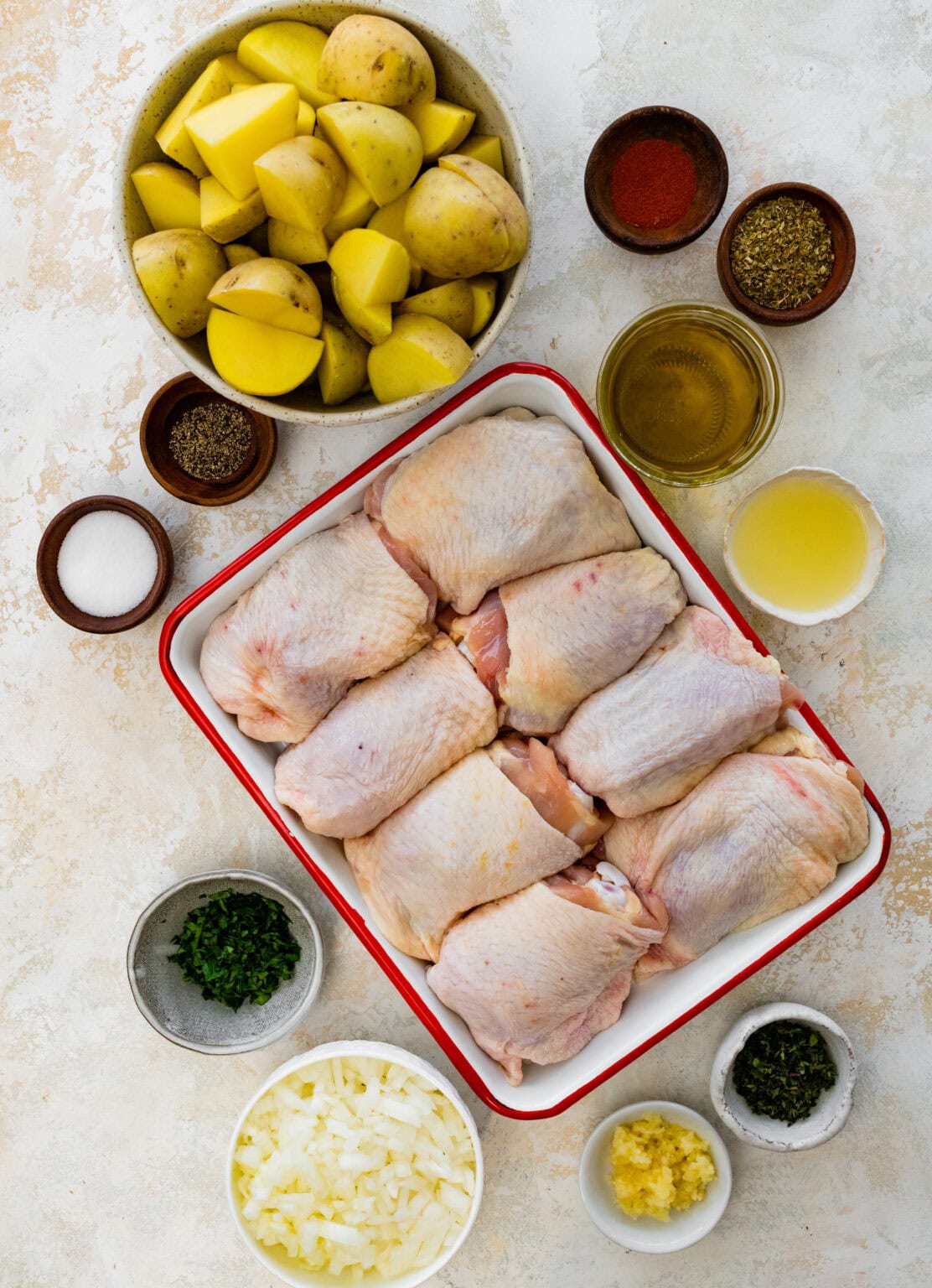 Baked Chicken and Potatoes Recipe (One Pan) - Cucina by Elena