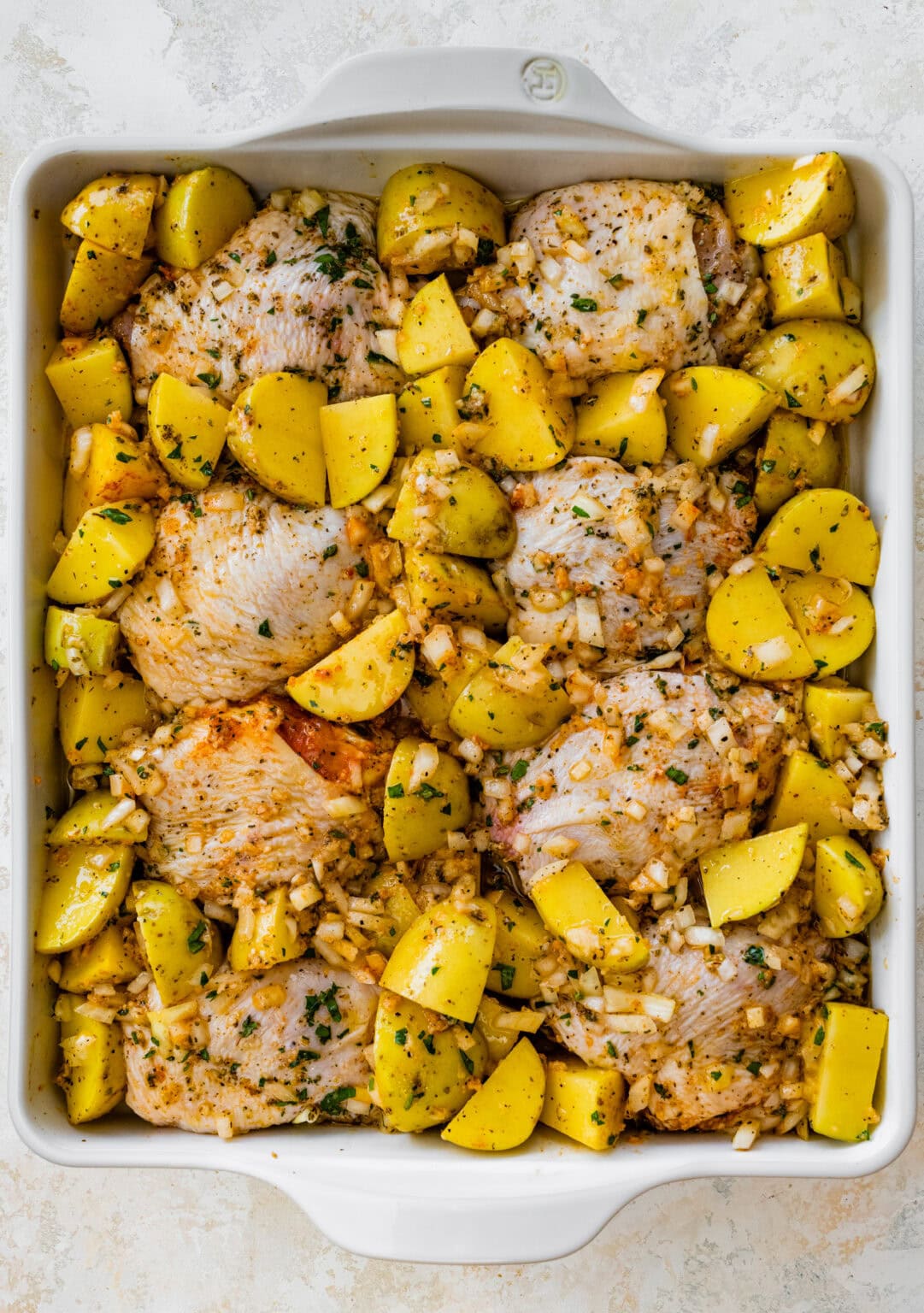 Baked Chicken and Potatoes (One Pan Recipe) - Cucina by Elena