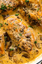 Chicken With Creamy Mushroom Sauce Recipe - Cucina by Elena