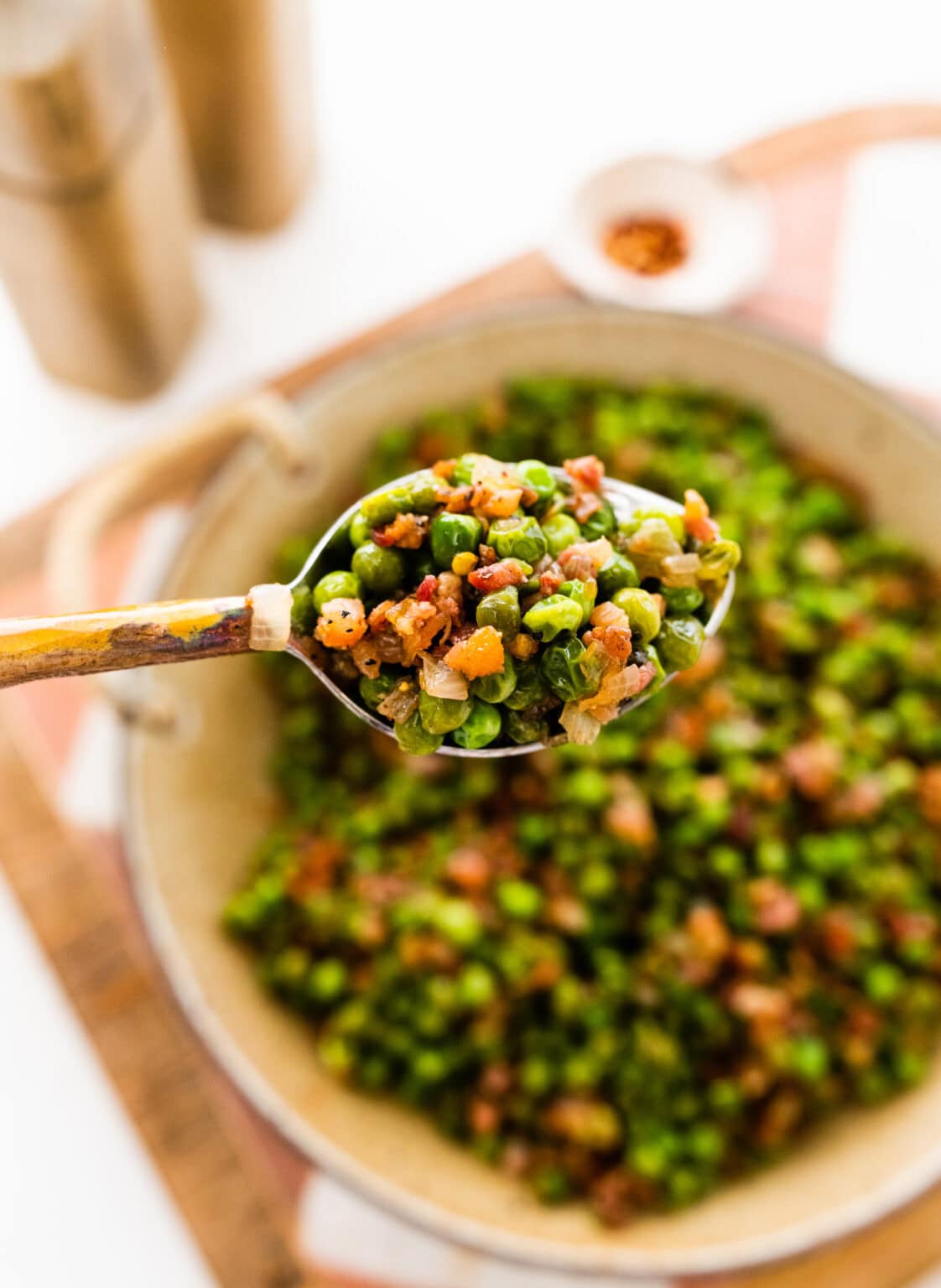Peas and Pancetta Recipe (Easy Italian Side Dish) - Cucina by Elena