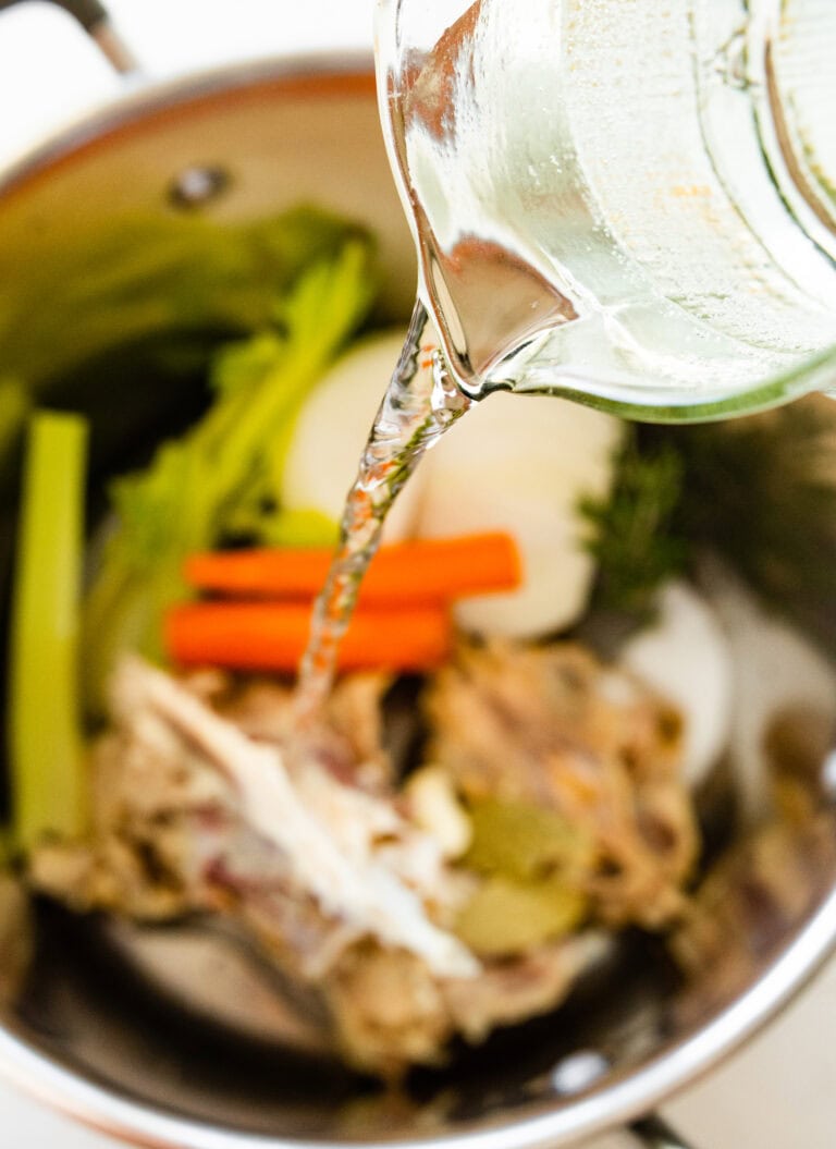 Easy Homemade Chicken Broth - Cucina by Elena