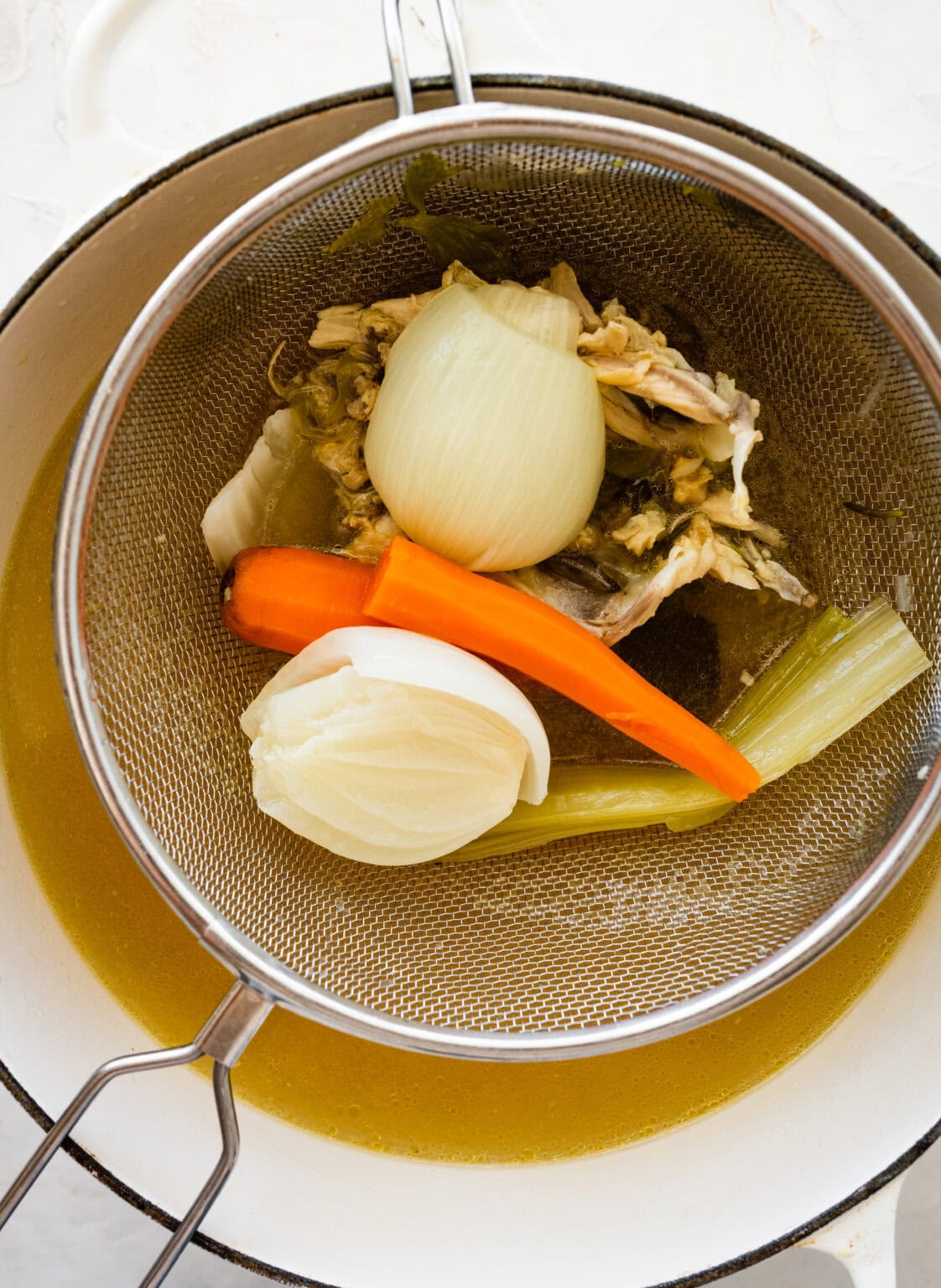 Easy Homemade Chicken Broth - Cucina by Elena